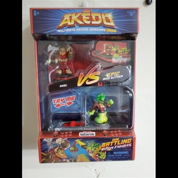 Toys | Akedo Ultimate Arcade Warriors Mini Battling Action Figure Miss Slither Vs Axel | Poshmark